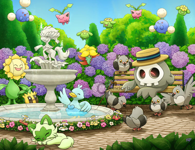 Feeding the Birds Pokémon Print – The Calendork
